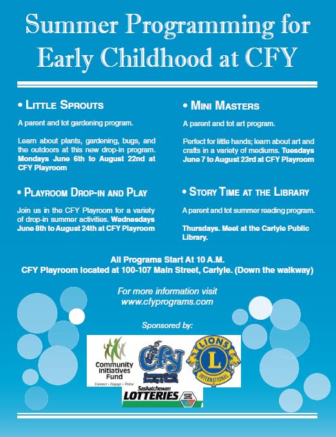 Early Childhood Summer Programming – CFY Family Centre